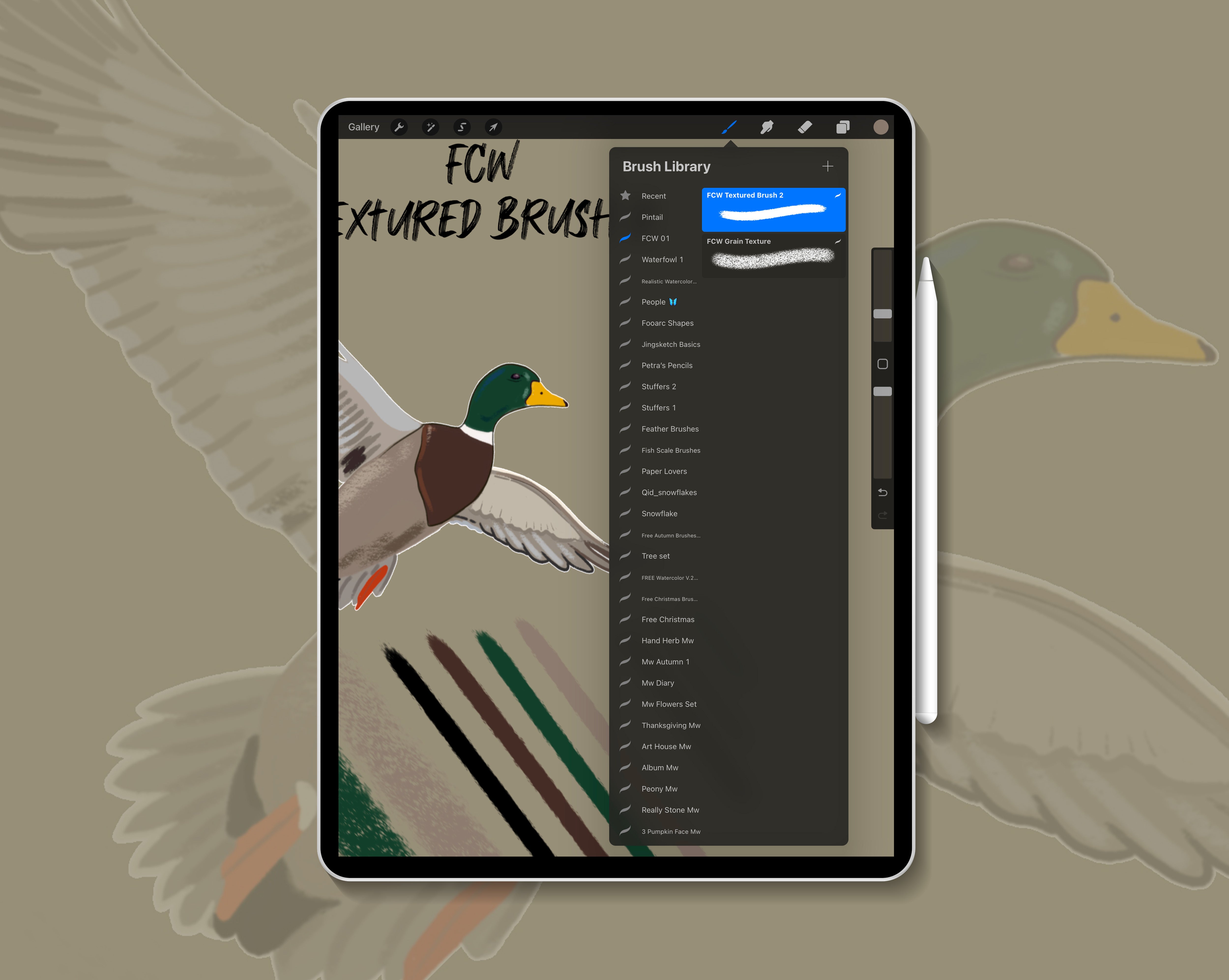 FCW Textured Brush 2 – Full Color Waterfowl