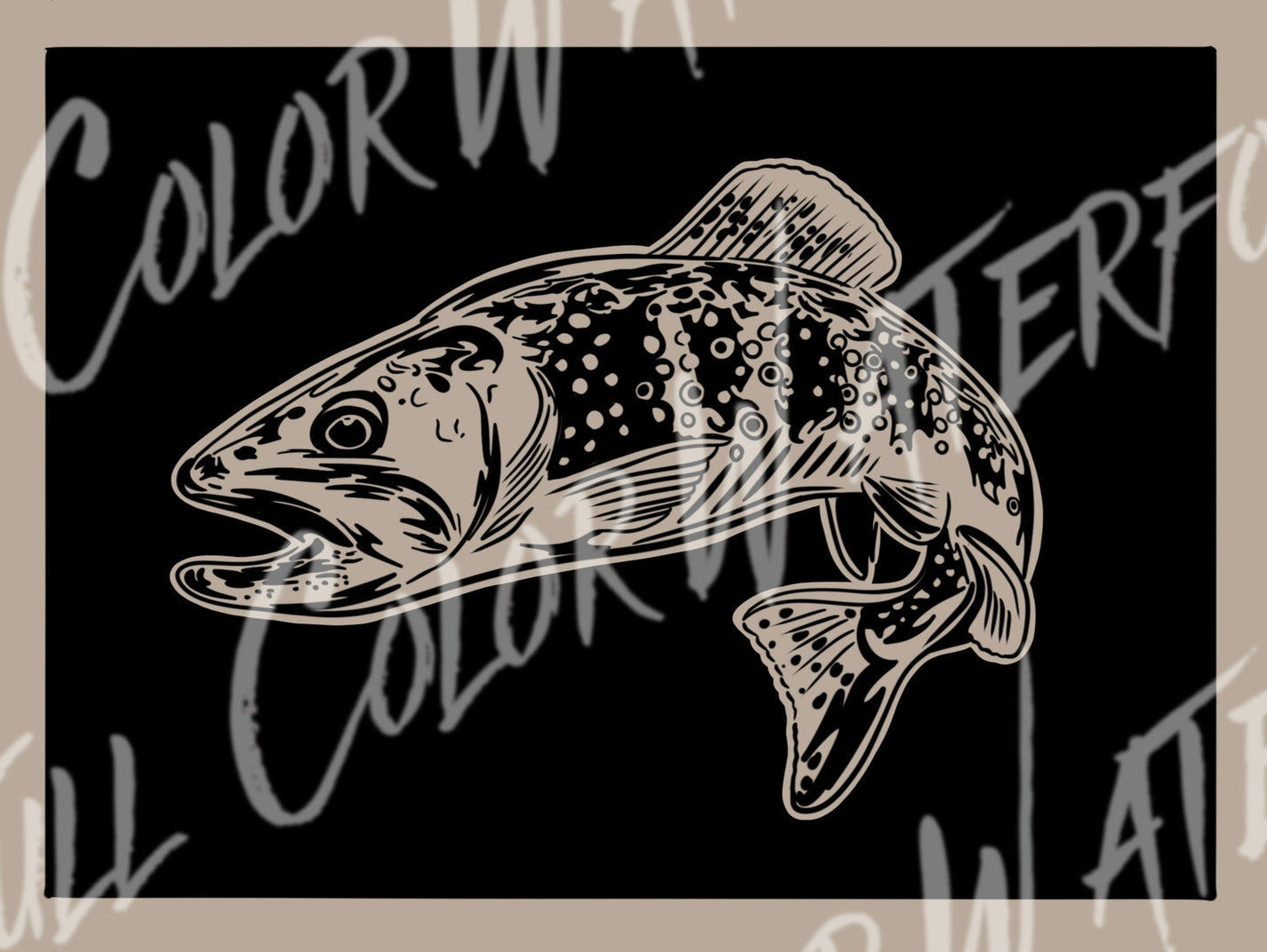 Trout Design II PNG – Full Color Waterfowl