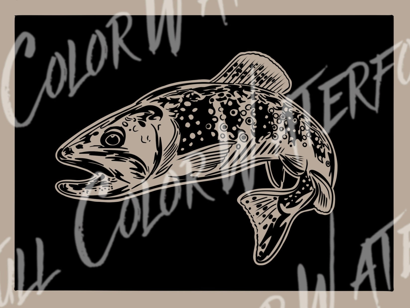 Trout Design II PNG – Full Color Waterfowl